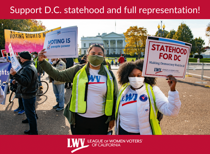 Support D.C. Statehood and Full Representation - League of Women Voters ...