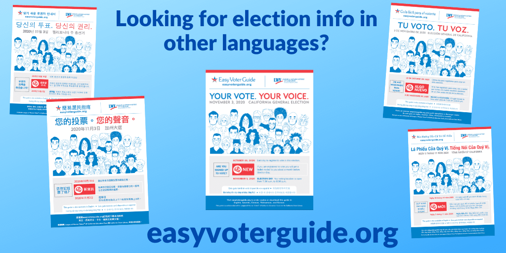 Our Easy Voter Guide is Online! - League of Women Voters of California
